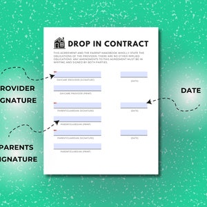 Daycare Drop-in Contract Template: Temporary Childcare Agreement (PDF ...