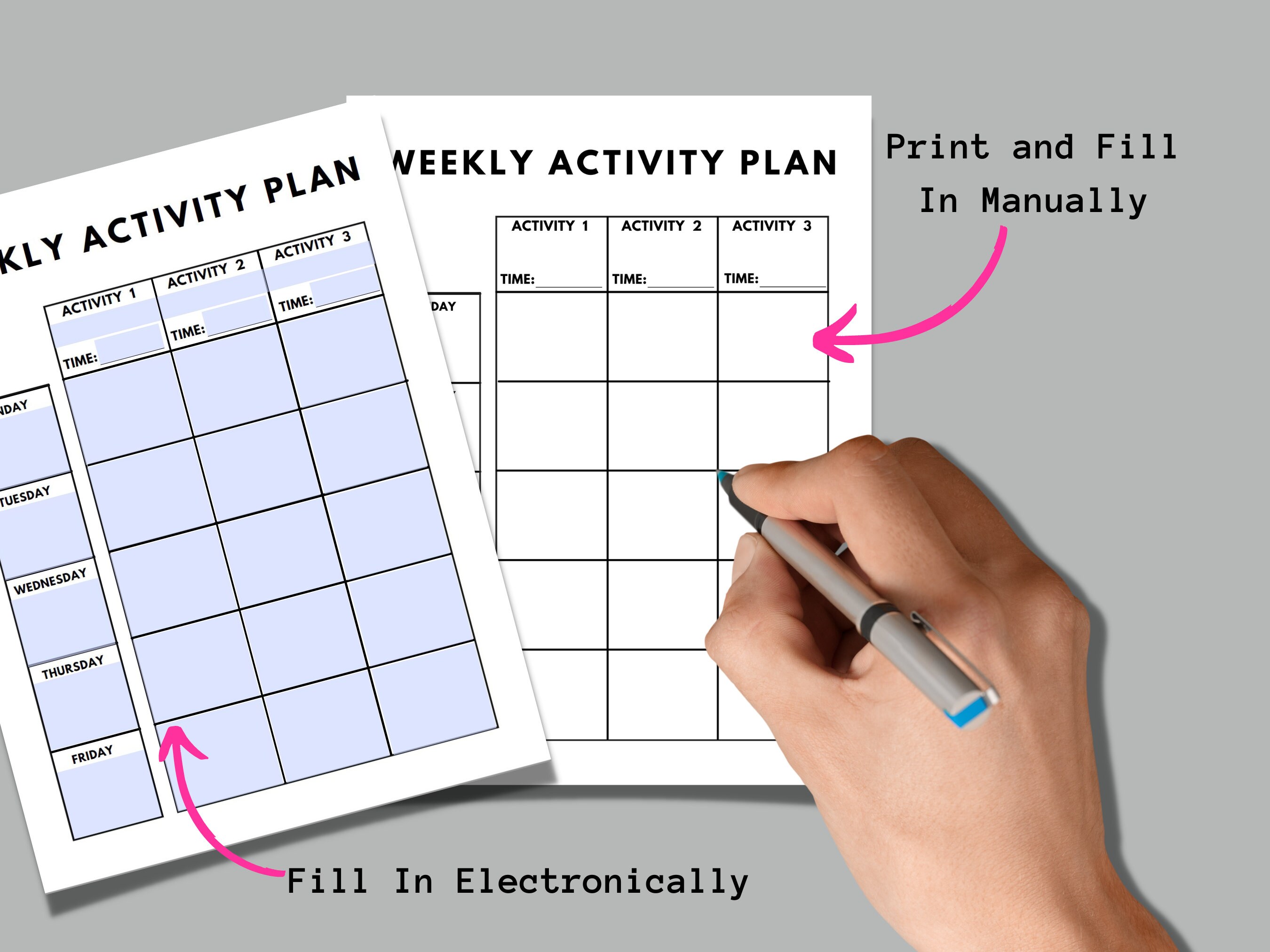 Daycare Weekly Activity Planner | Toddler Activities Lesson Planner ...