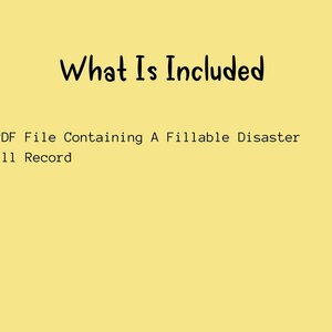 Daycare Disaster Drill Record: Fillable Emergency Log - Etsy