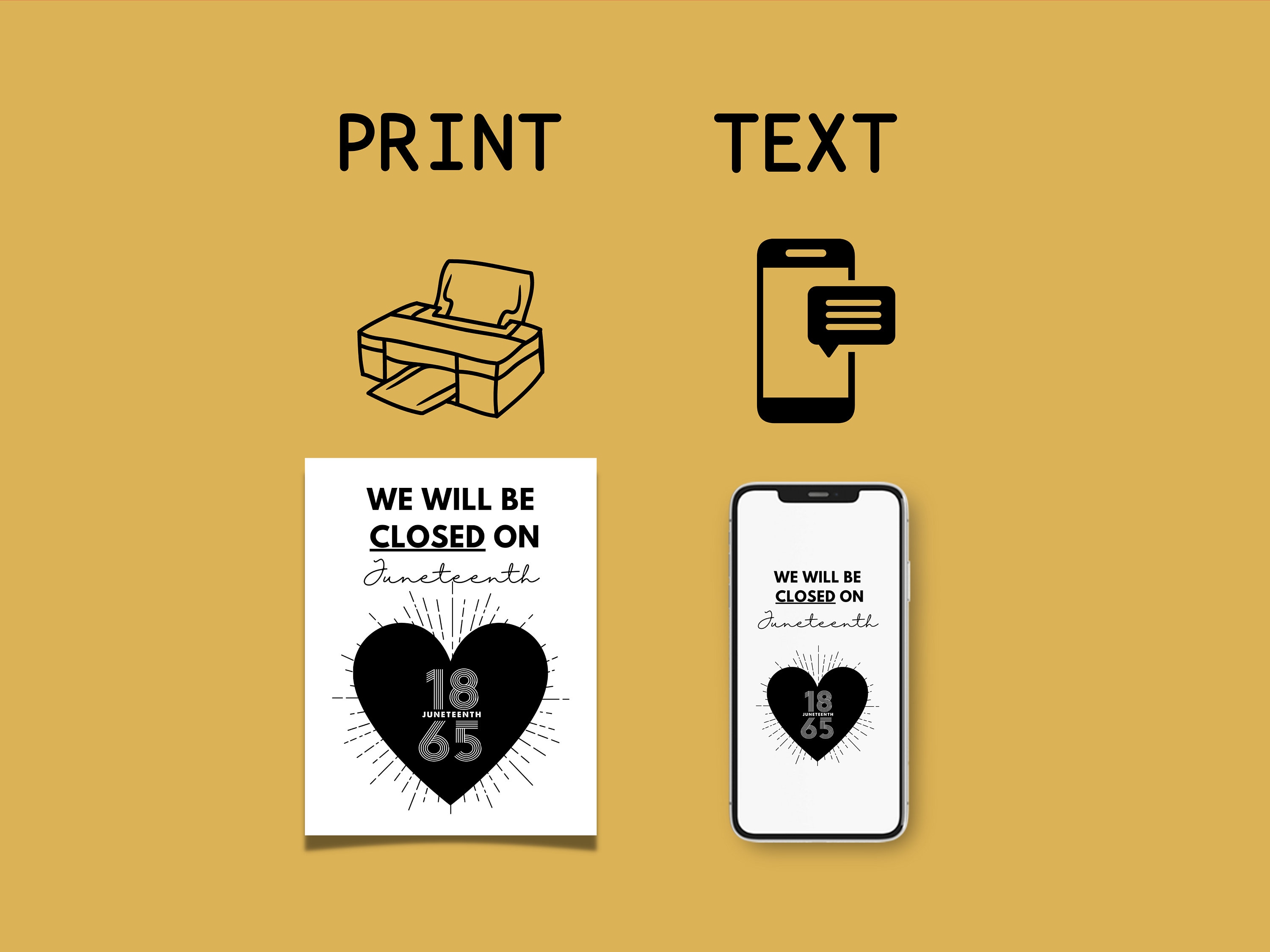 Juneteenth Holiday Closure Sign - Etsy