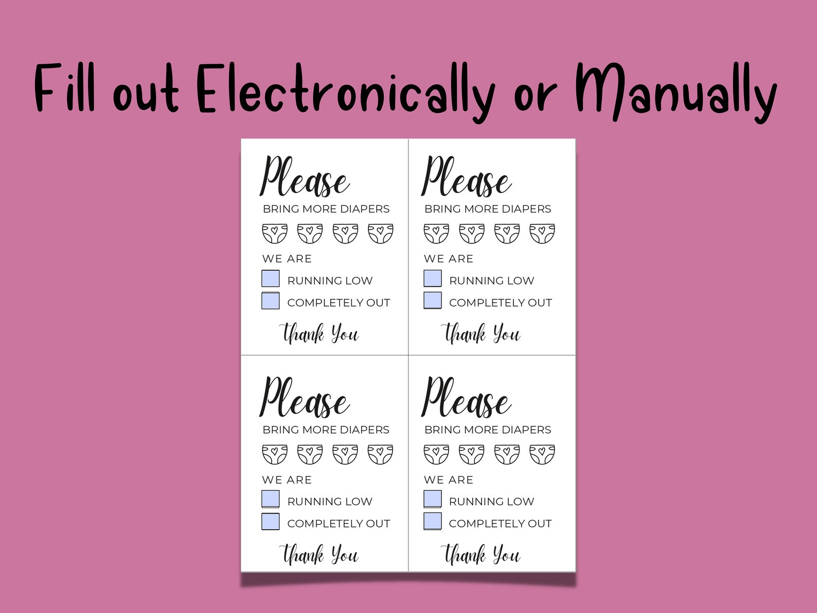 Please Bring More Supplies Notice for Daycares | Parents Notes ...