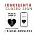 Juneteenth Holiday Closure Sign - Etsy