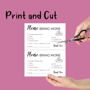 Please Bring More Supplies | Daycare Parent Notice | Childcare Notice ...