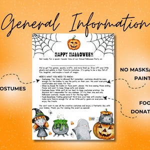 Daycare Halloween Party Notice Template for Home Daycare & Childcare ...