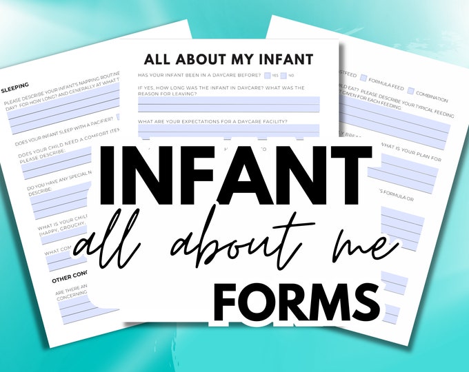Daycare All About Me Form | Daycare Questionnaire | Get to Know Me ...