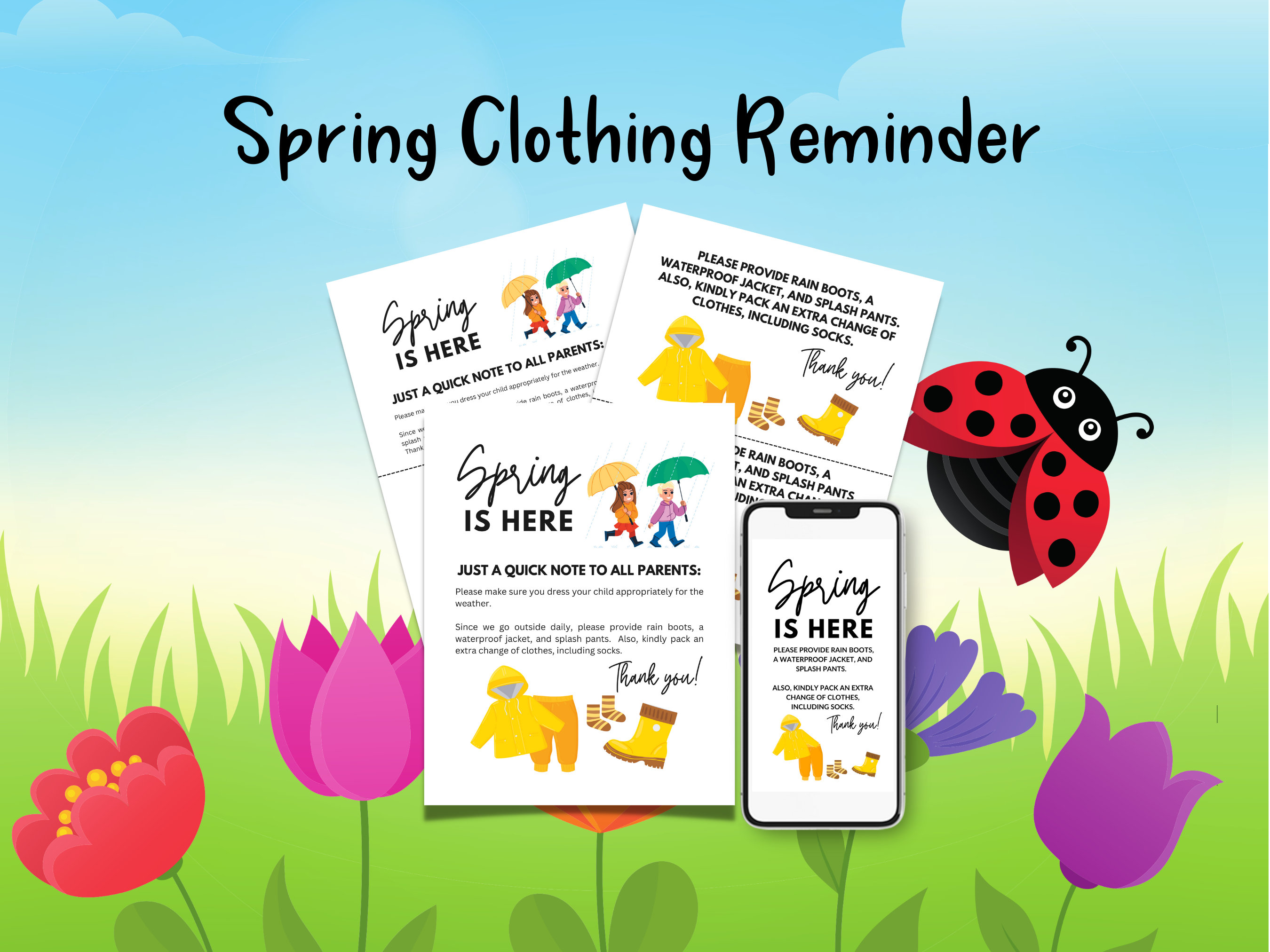 Daycare Seasonal Clothing Reminder Bundle - Etsy