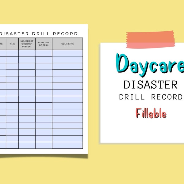 Emergency Drill Form - Etsy