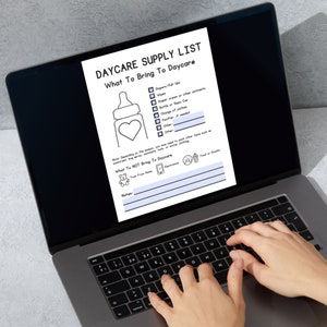 Daycare Supply List Printable: Parent Handout - Etsy