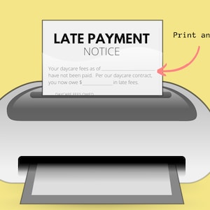 Daycare Late Payment Notice - Etsy