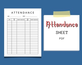 Sign In/ Sign Out Sheet Daycare Template Childcare (Download Now) - Etsy