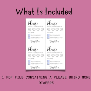 Please Bring More Supplies Notice for Daycares | Parents Notes ...