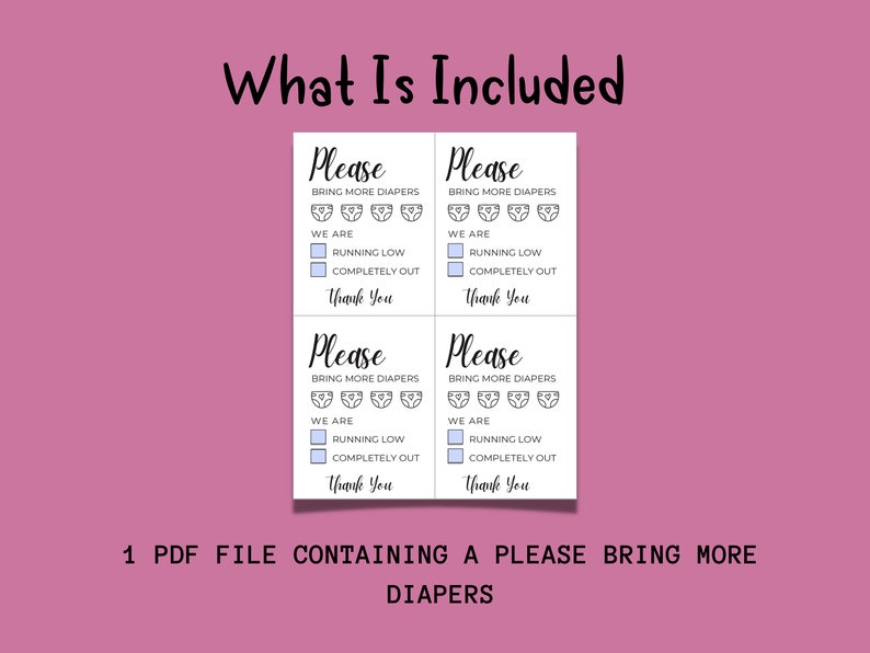 Please Bring More Supplies Notice for Daycares | Parents Notes ...