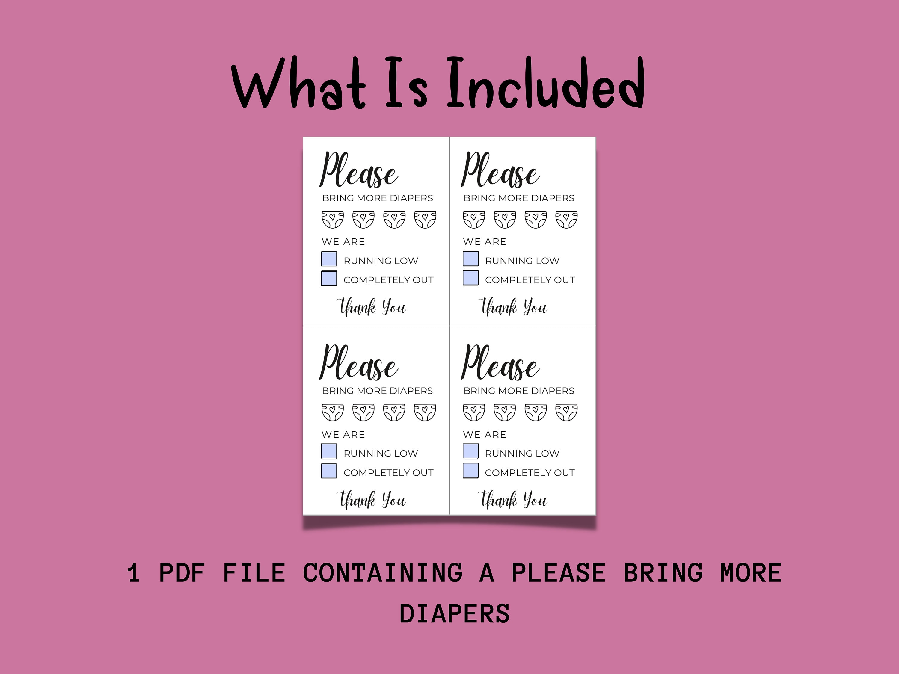 Please Bring More Supplies Notice for Daycares | Parents Notes ...