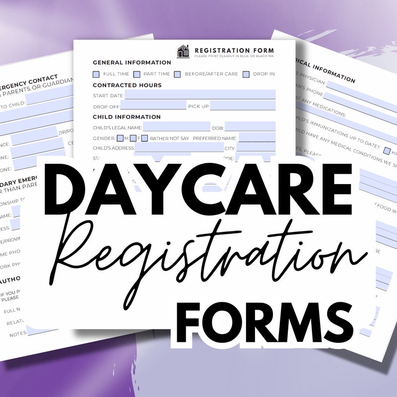 Daycare Forms - Etsy
