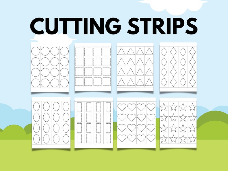Cutting Practice Sheets Cutting Worksheets Scissor Skills Worksheets ...