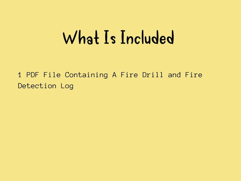 Fire Drill and Fire Detection Log Daycare Forms Childcare - Etsy Canada