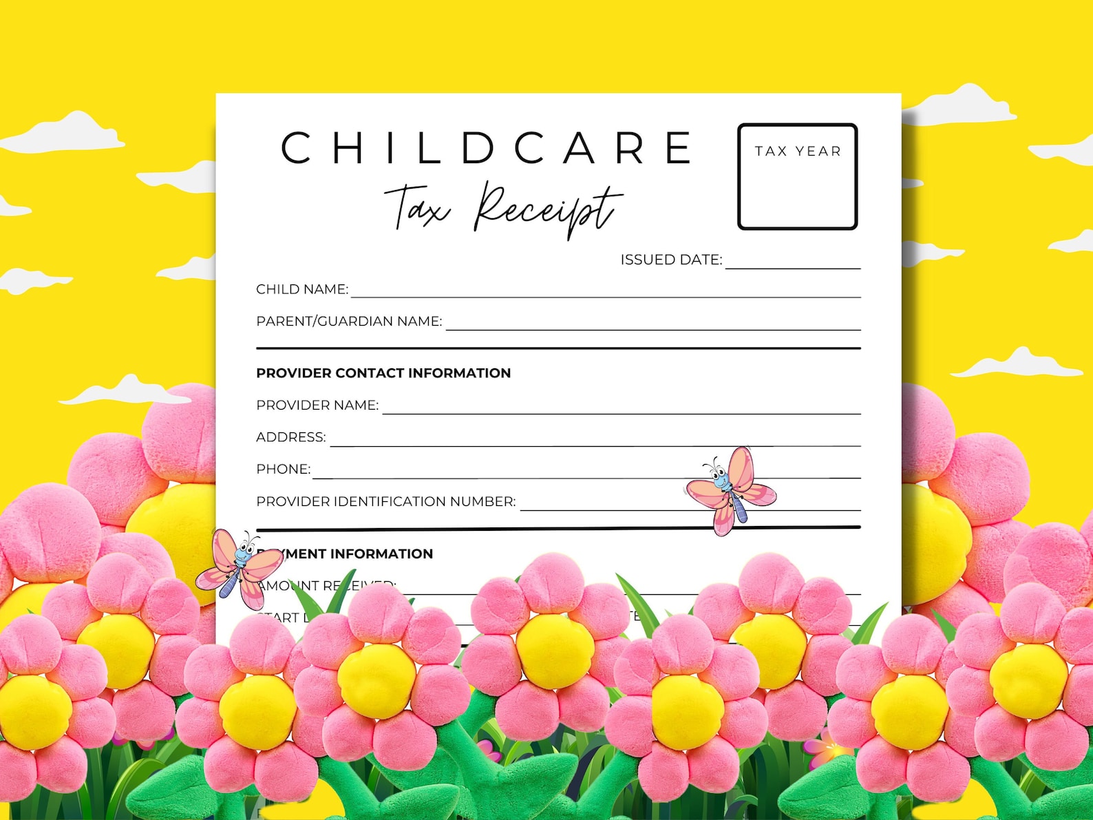 Childcare Receipts | Childcare Tax Receipts | Childcare Tax Statement ...