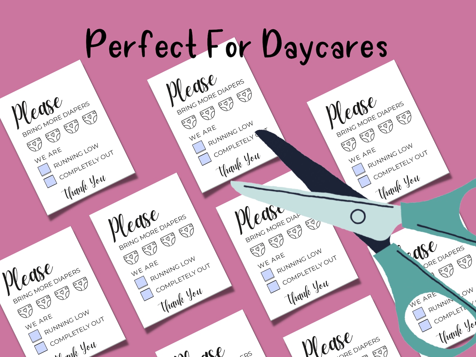 Please Bring More Supplies Notice for Daycares | Parents Notes ...