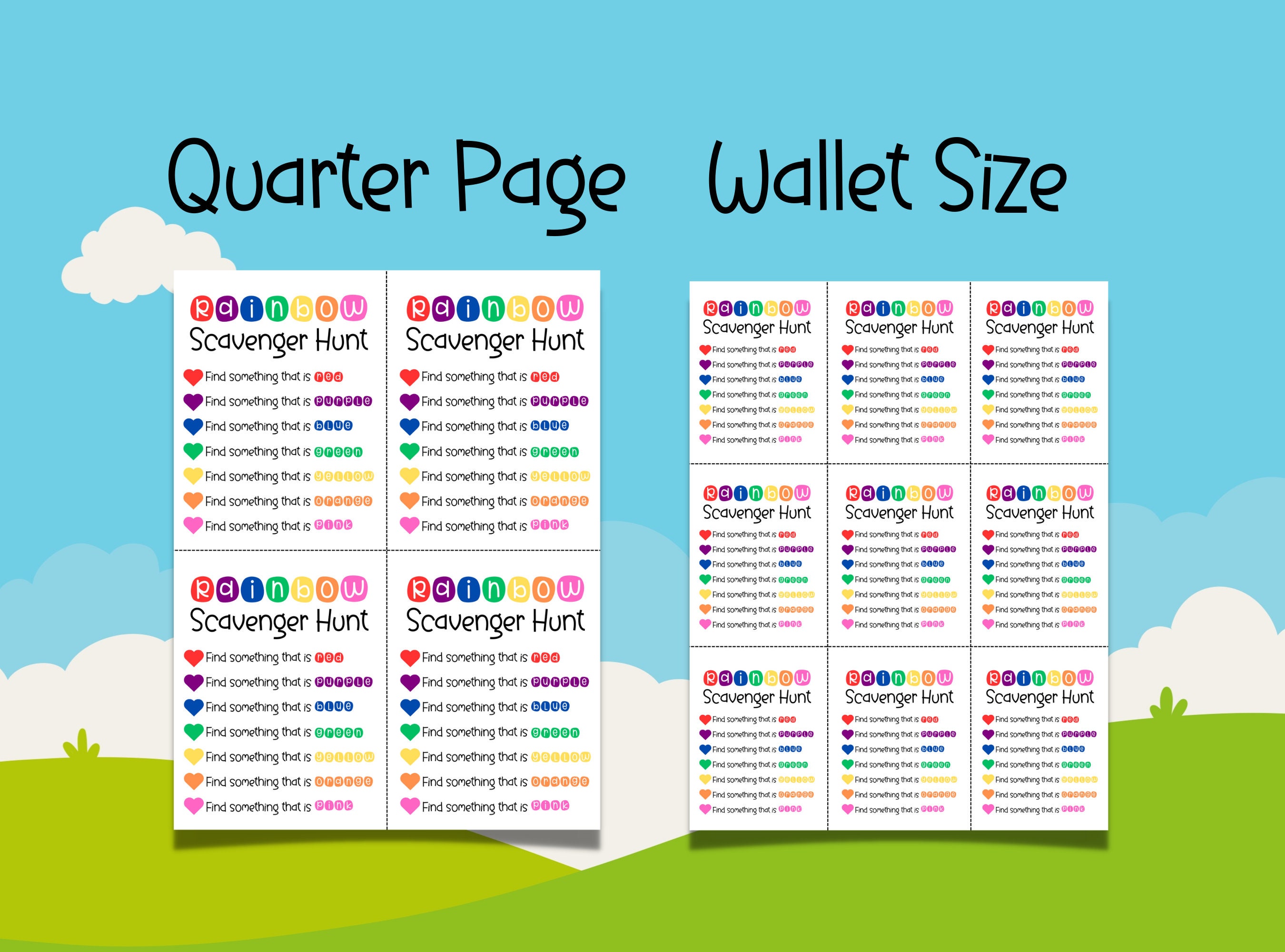 Rainbow Color Scavenger Hunt for Kids (printable PDF) - Etsy