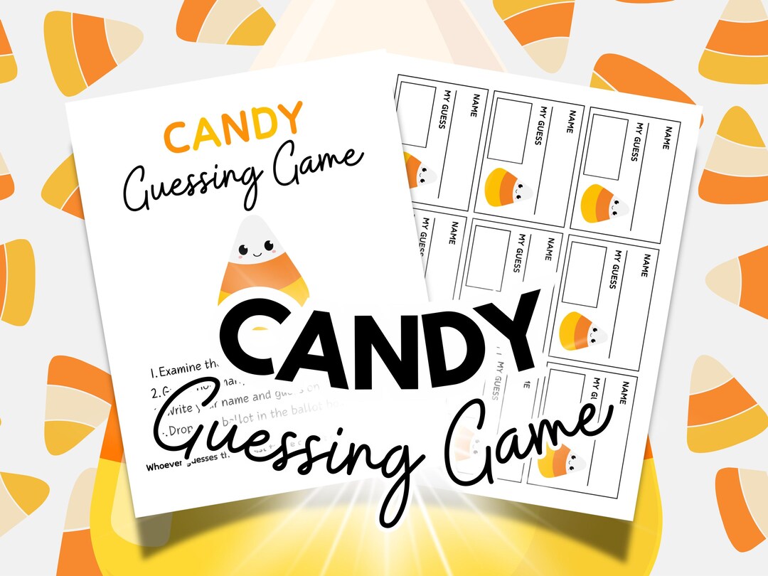 Halloween Candy Guessing Game for Daycare, Preschools, Teachers, and ...