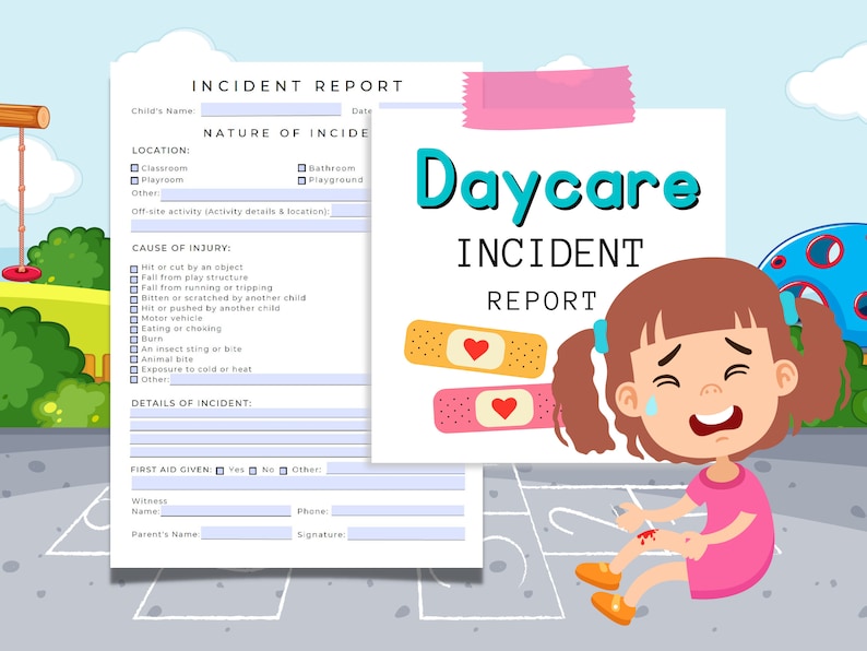 Daycare Incident Report Form for Home Daycare & Childcare Centers - Etsy