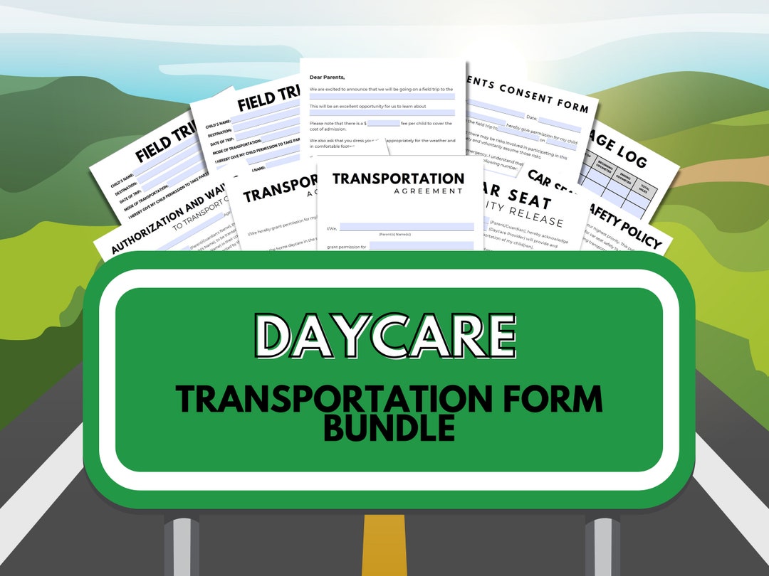 Daycare Transportation Forms Bundle: Consent & Agreement - Etsy