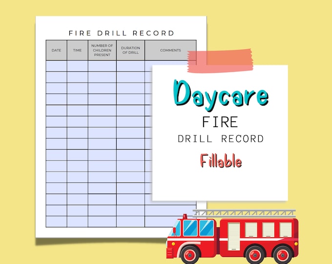 Business Fire Drill Log Printable, Organization, Fire Drill Practice ...