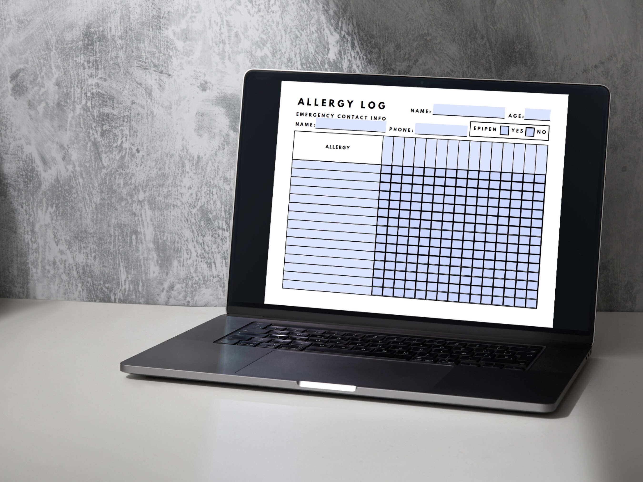 Daycare Allergy Log Daycare Allergy Form Childcare Allergy Plan Form ...