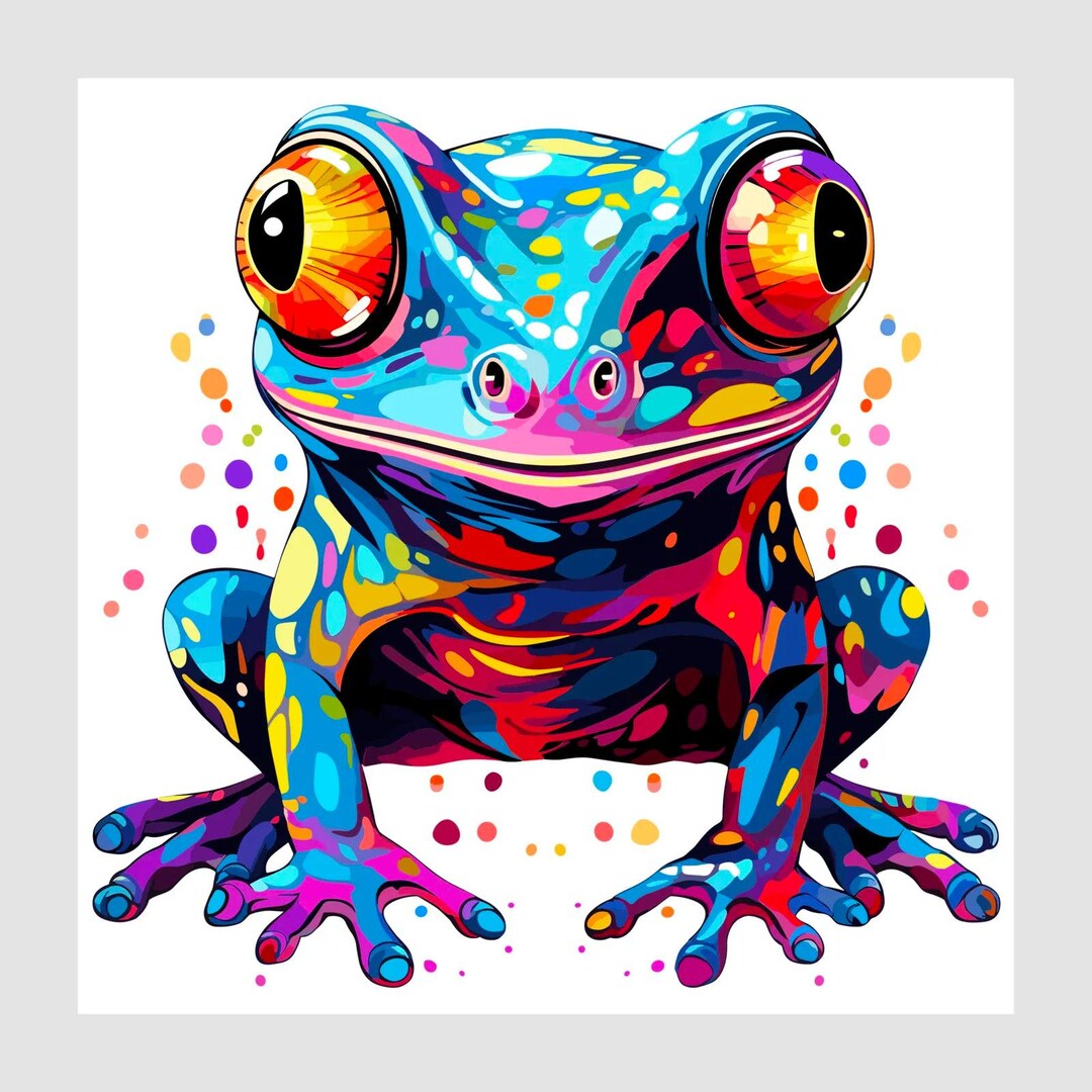Psychedelic Colours on Toad Art Print - Etsy