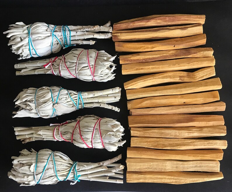 15 PALO SANTO WOOD & 5 White Sage Smudge Torch Sticks - Etsy