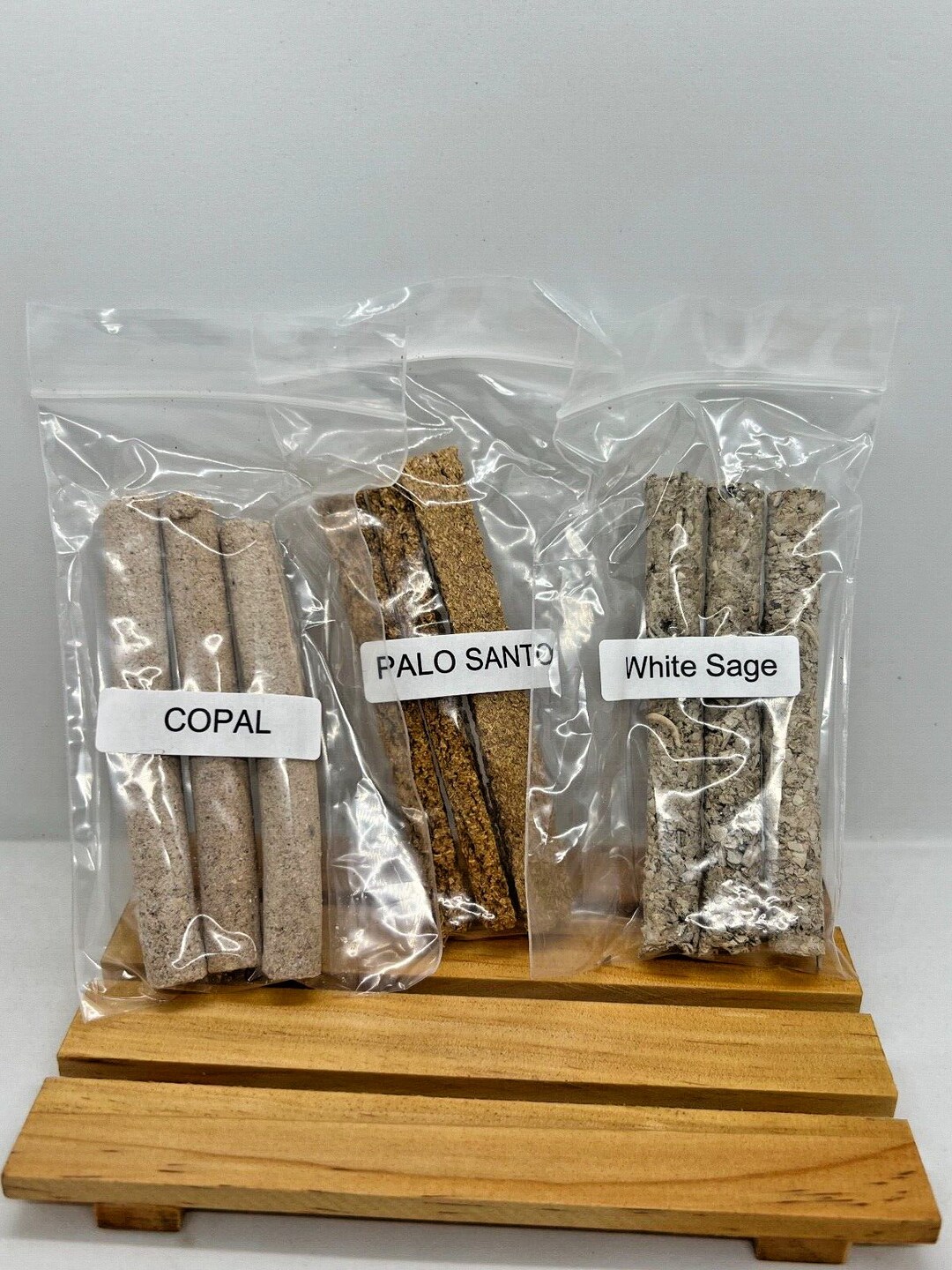 White Sage, Palo Santo, and Copal blanco Incense Log Sampler Pack 9 ...