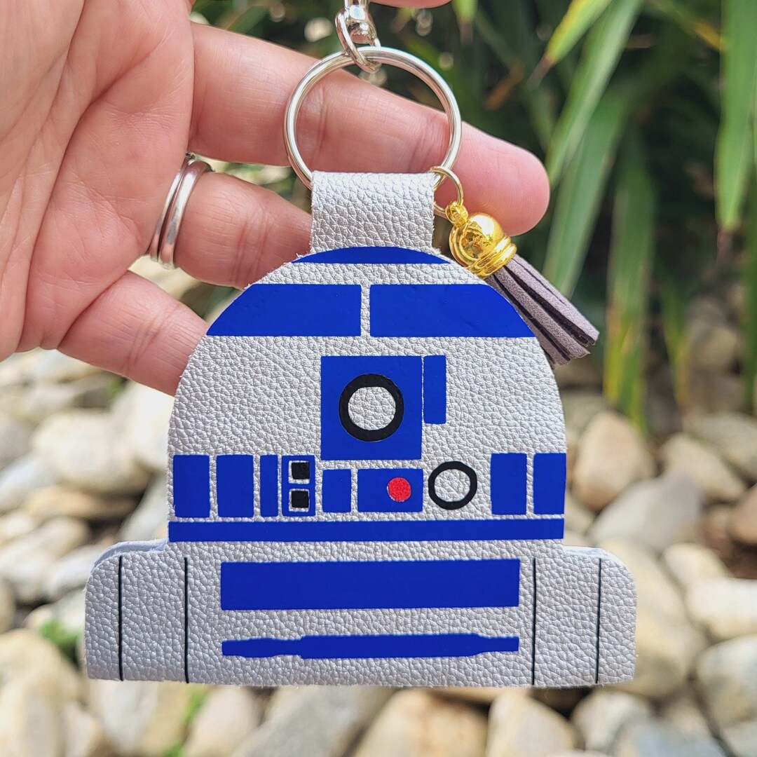 R2-D2 Robot Faux Leather Keycharm/star Wars Keychain/disney Purse Charm ...