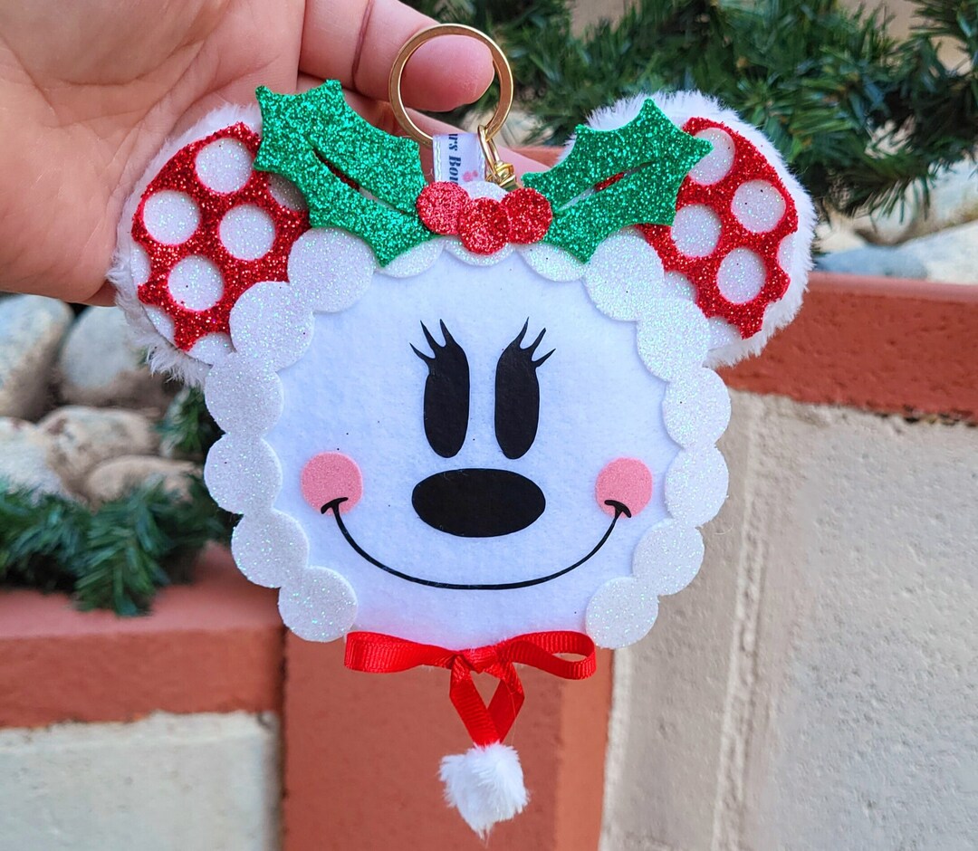 Minnie Mouse Snowman Keycharm/minnie Mouse Keychain/disney Purse Charm ...