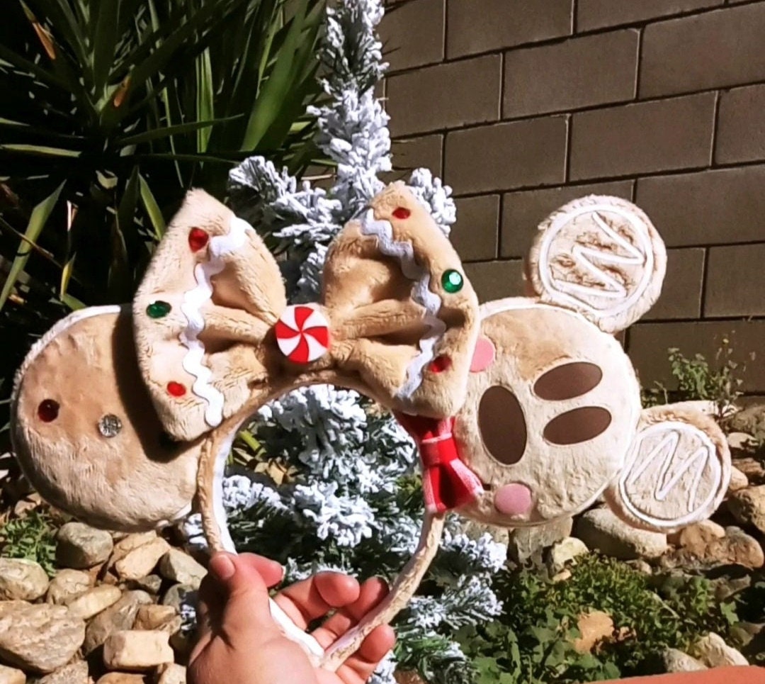 Mickey Mouse Gingerbread Mouse Ears/ Holiday Mouse Ears/ Disney Holiday ...