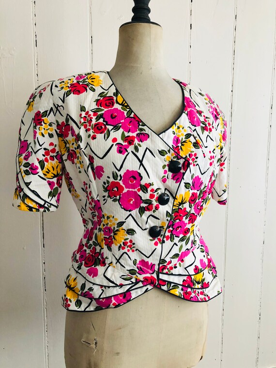 vintage Simon Ellis Gold Medal Collection Floral Jack… - Gem