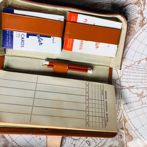 Vintage Bridget Cards Game Travel Set Tan Cowhide Leather Case. Vintage ...