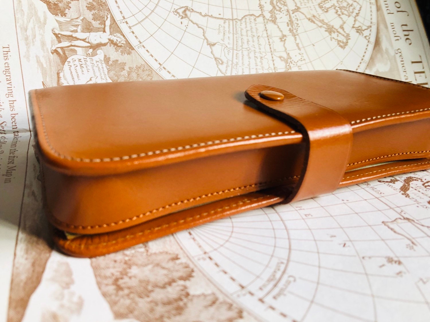 Vintage Bridget Cards Game Travel Set Tan Cowhide Leather Case. Vintage ...