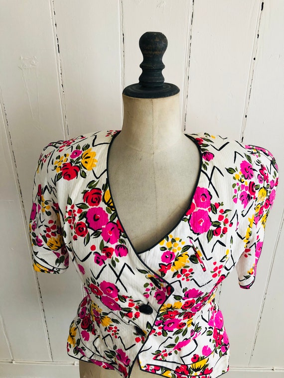 vintage Simon Ellis Gold Medal Collection Floral Jack… - Gem