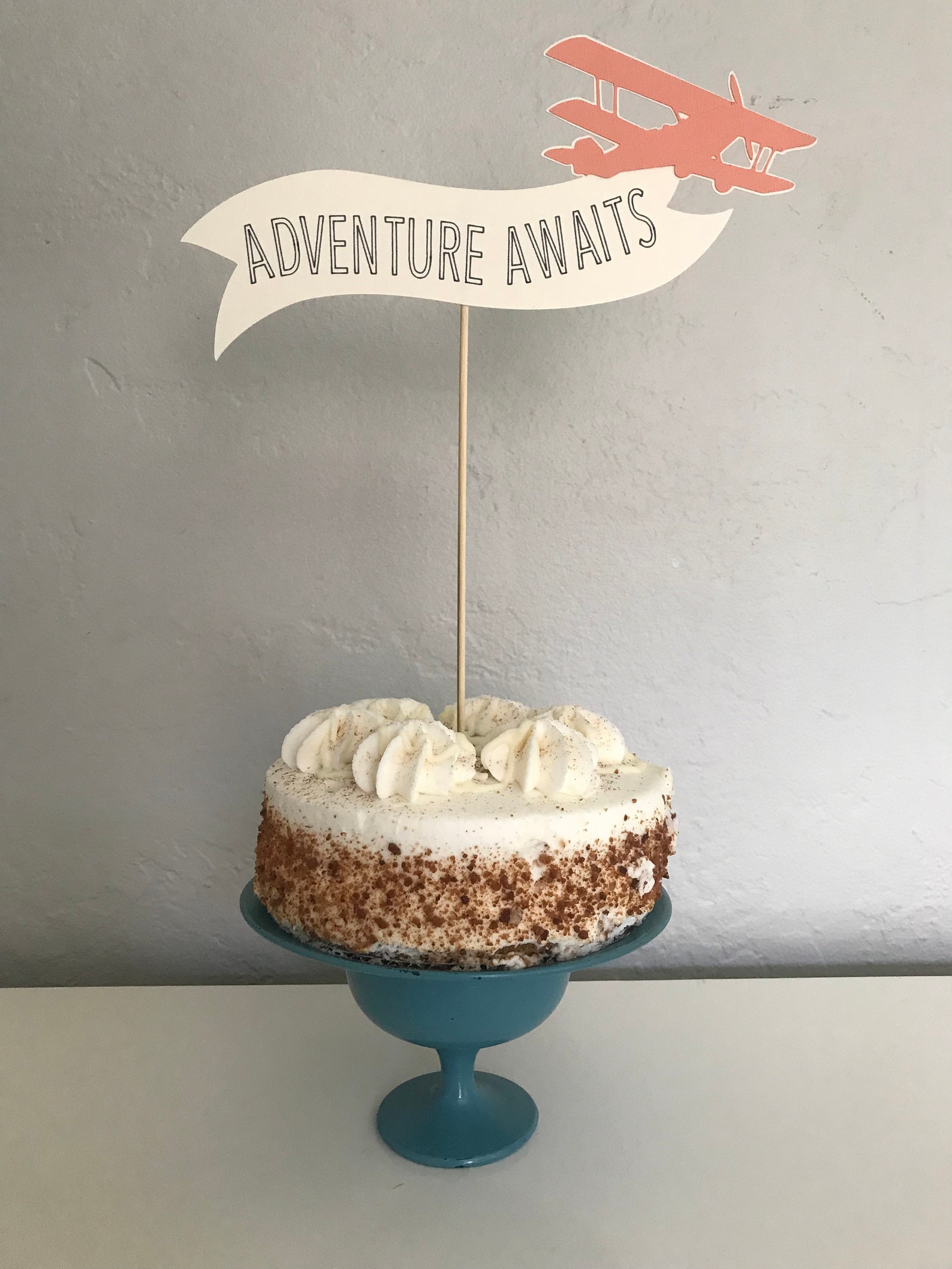 Personalized Adventure Themed Cake Topper Airplane Adventure - Etsy