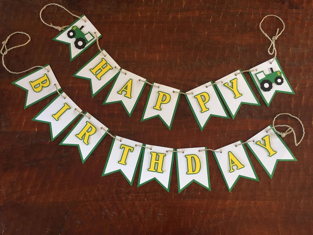 Tractor Birthday Banner, Tractor Theme Party, Farm Theme Party, Tractor ...