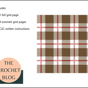 Gingham C2C Grid, Crochet Pattern, Written Instructions, C2C Afghan ...