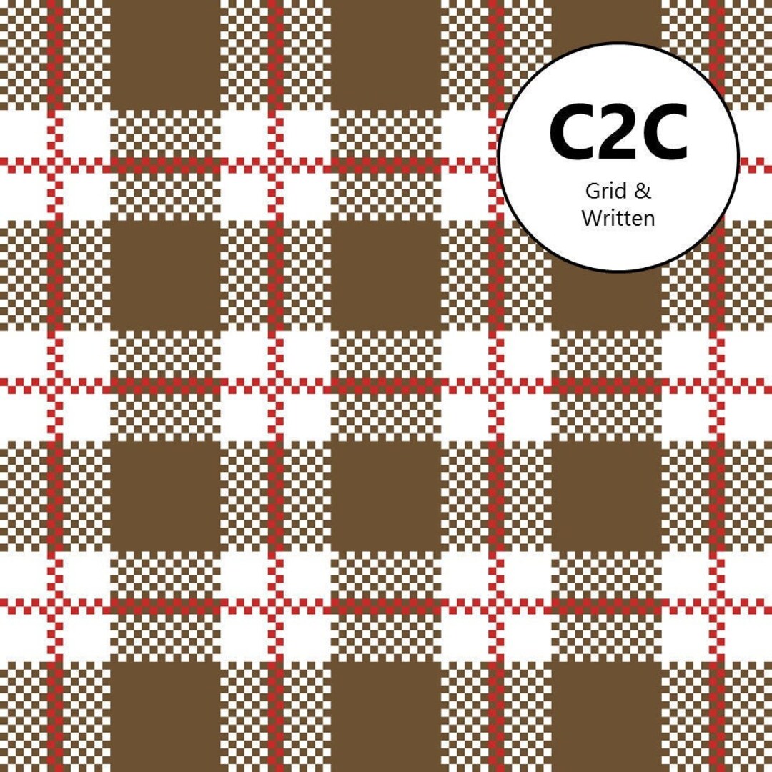 Gingham C2C Grid, Crochet Pattern, Written Instructions, C2C Afghan ...