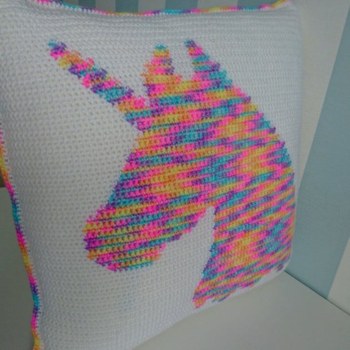 CROCHET PATTERN Day of the Unicorn Pillow Easy PDF | Etsy