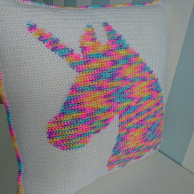 CROCHET PATTERN Day of the Unicorn Pillow Easy PDF | Etsy