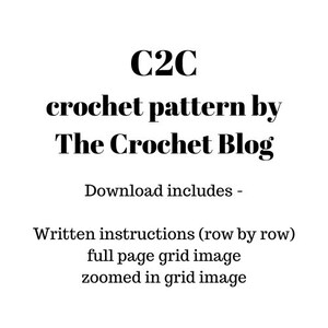 Superhero C2C Grid, Crochet Pattern With Written Instructions, C2C ...