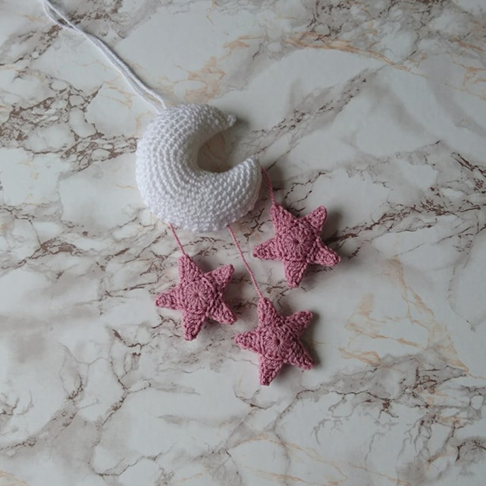 CROCHET PATTERN for the Moon and Stars Crochet Wall Hanging, Nursery ...