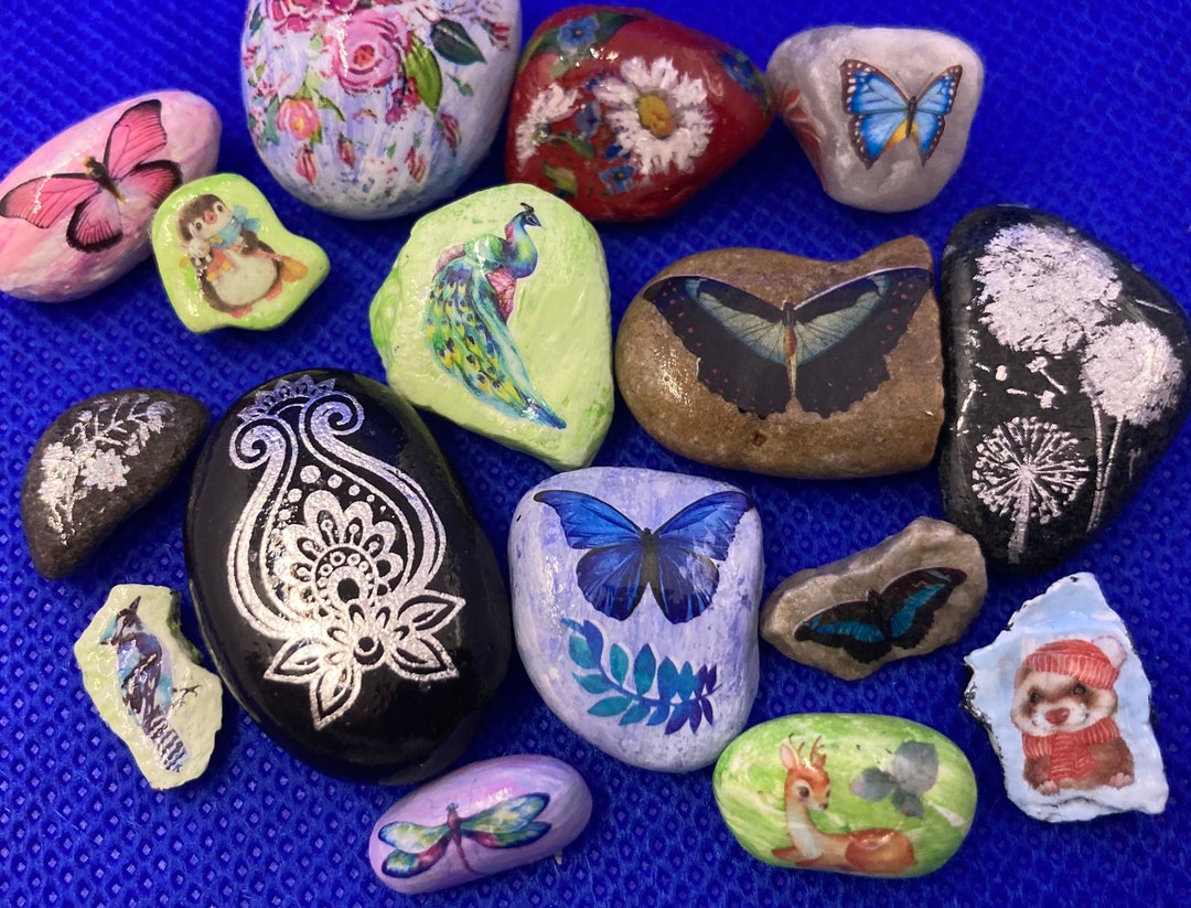 Grab-bag: Tiny Painted Rocks - Etsy