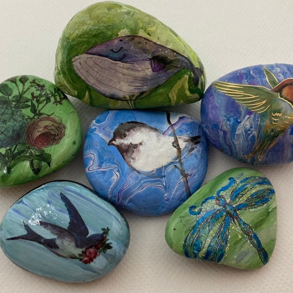 Painted Rocks Birds - Etsy