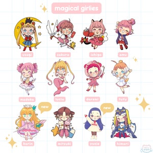 Magical Girls and Witches Stickers - Etsy
