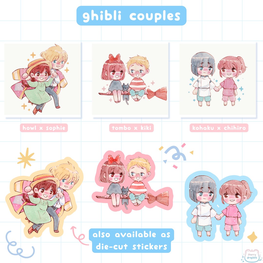 Ghibli Couples Stickers & Prints - Etsy
